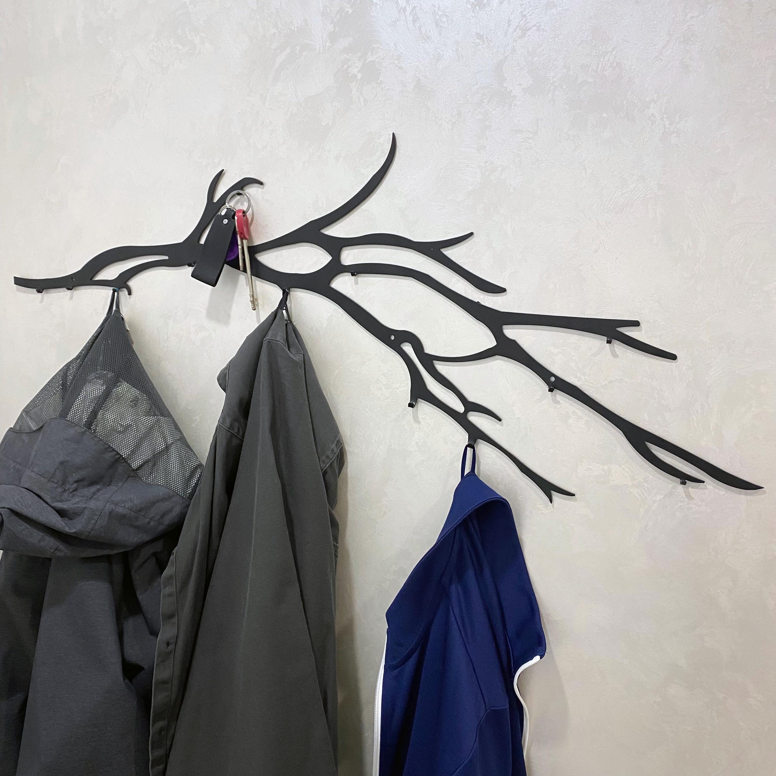 Wall Hanger Made From Tree Branches, Coat Hanger, Key Hook, Wall Hanger ...