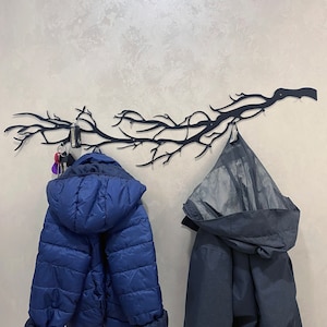 Tree Branch Coat Rack Wall, Metal Wall Art Coat Rack, Tree Coat Rack ...