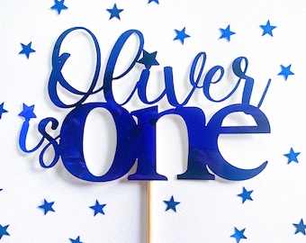 Personalised Happy 1st Birthday Cake Topper - Etsy