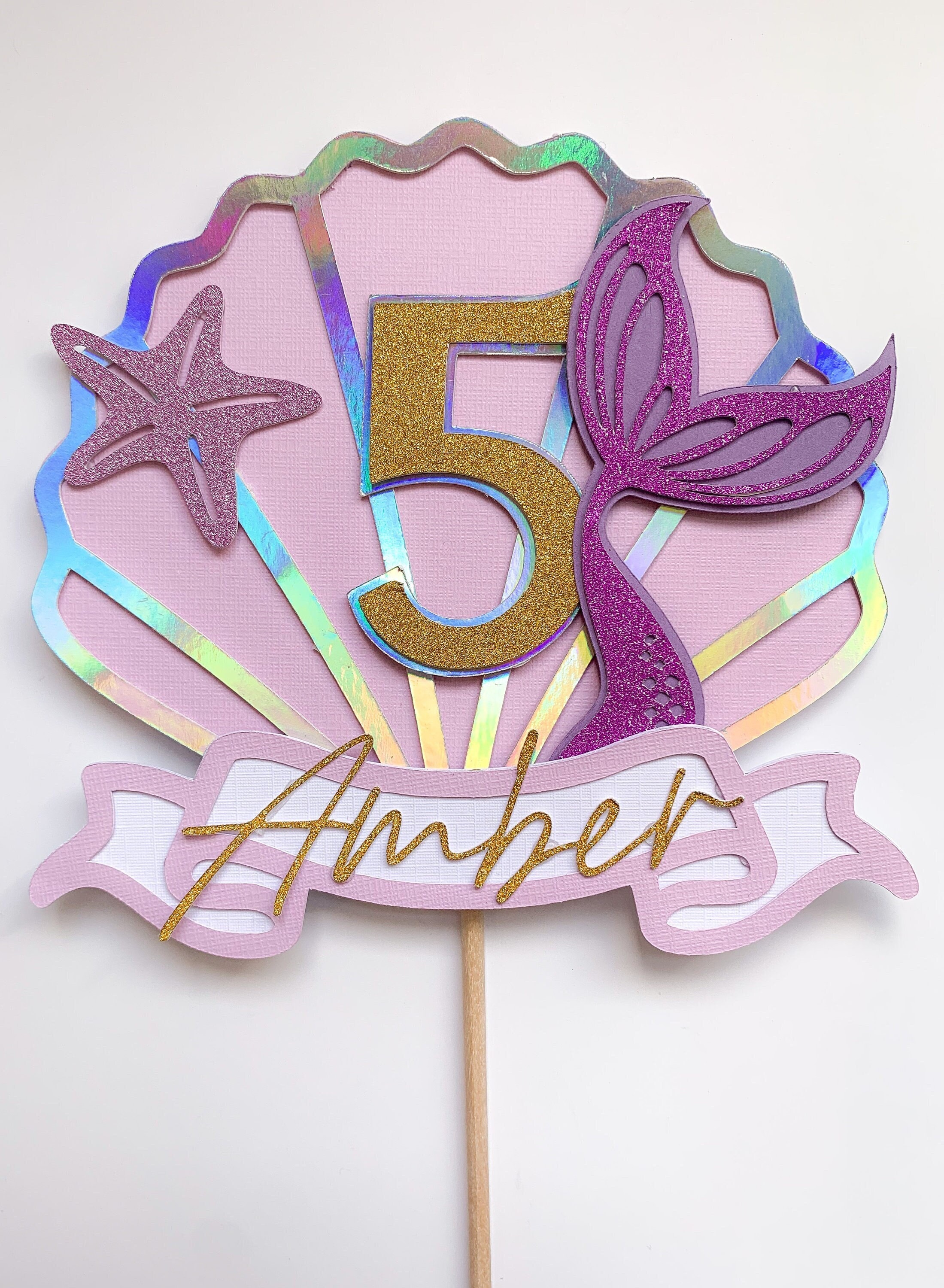 Mermaid Theme Cake Topper / Mermaid Party Decor - Etsy