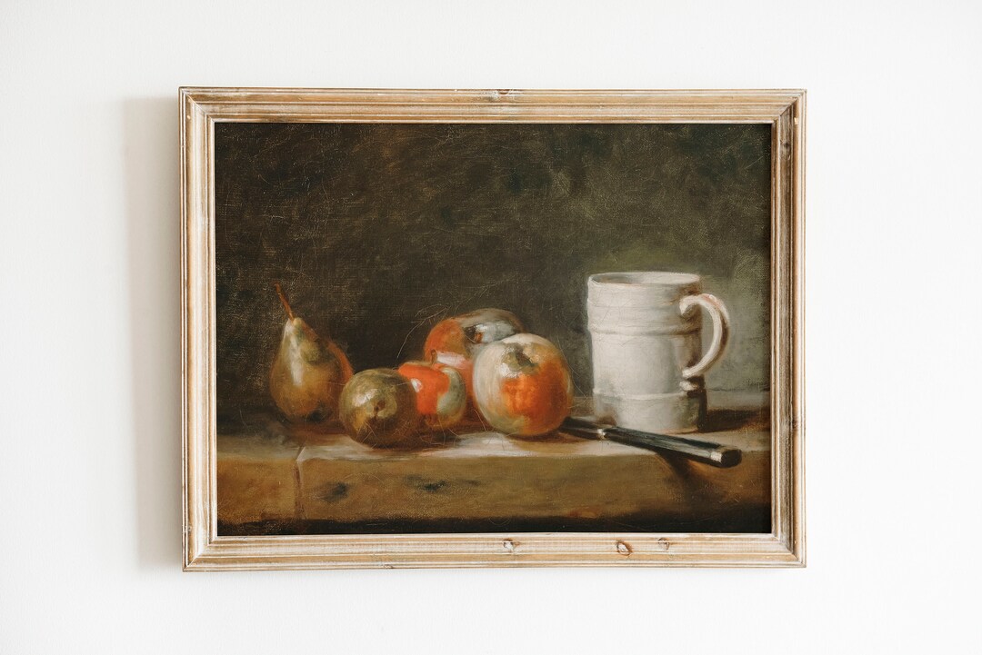 KITCHEN STILL LIFE, Antique Homemaker Painting, Vintage Kitchen ...