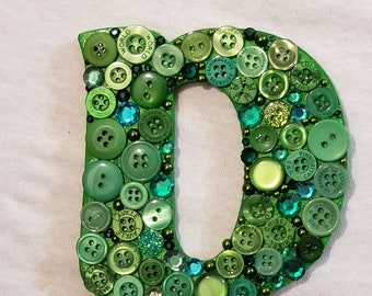 Button Letter Art - Etsy