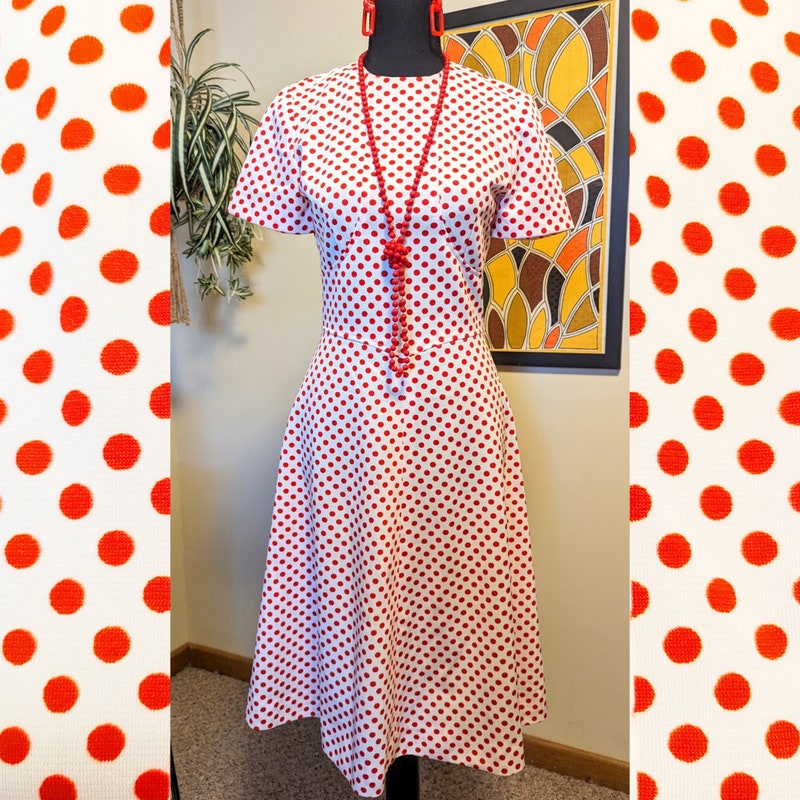 Red Polka Dot Dress - Etsy