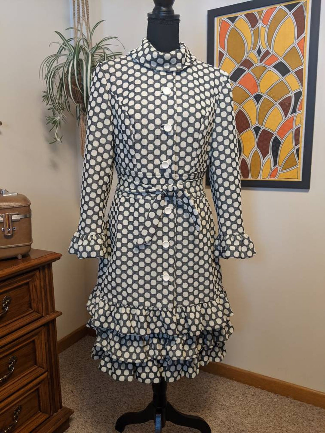 Late 60s Early 70s lilli Ann Knit Black and - Etsy