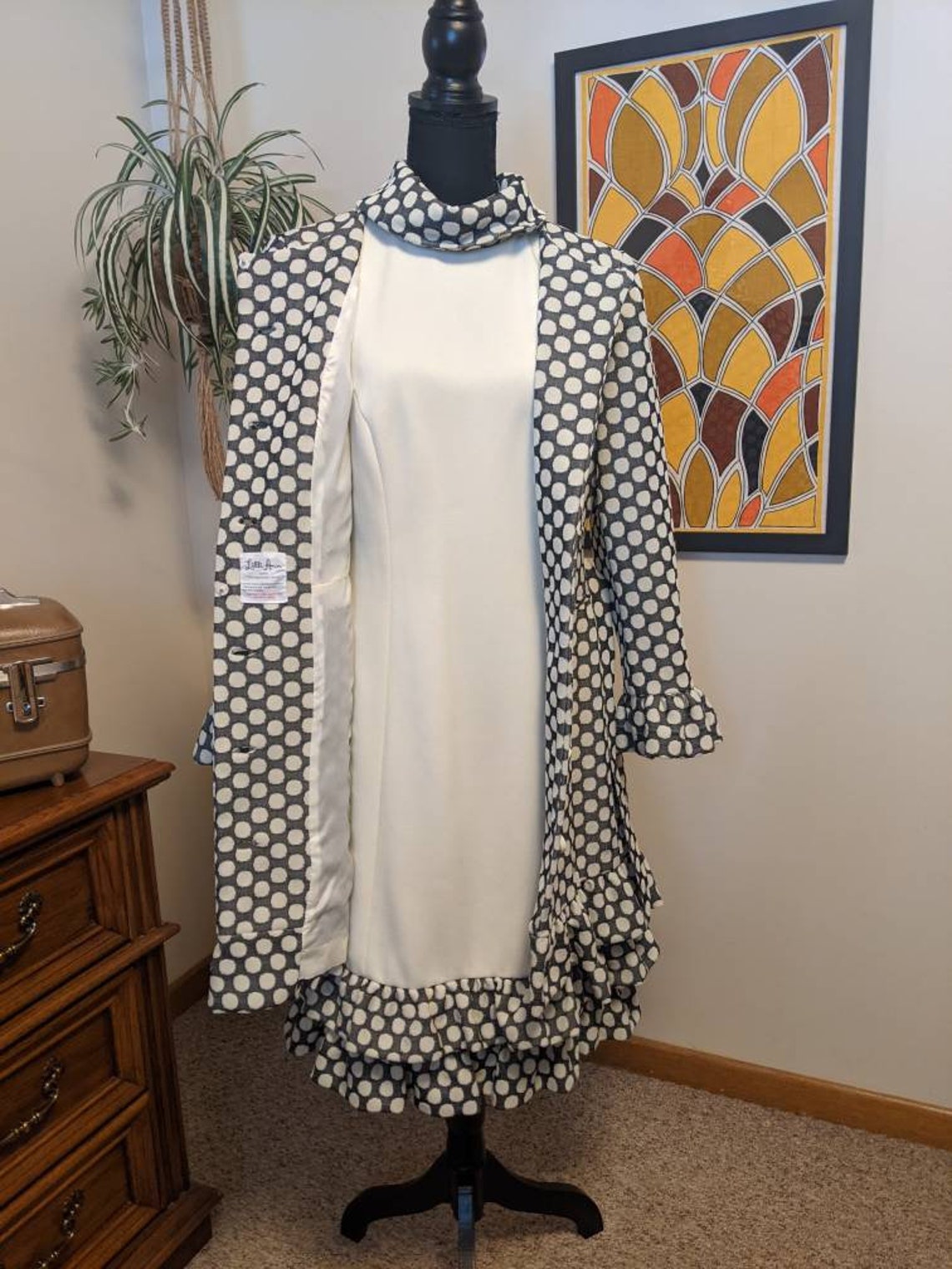 Late 60s Early 70s lilli Ann Knit Black and - Etsy