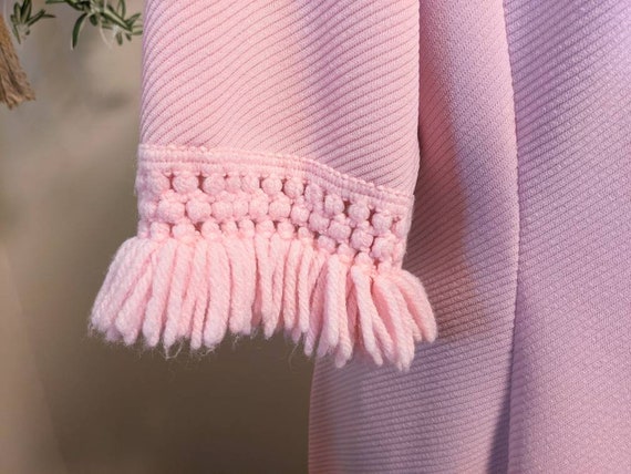 Vintage 1970s Pink "Edith Flagg" Designer Macrame Fri… - Gem