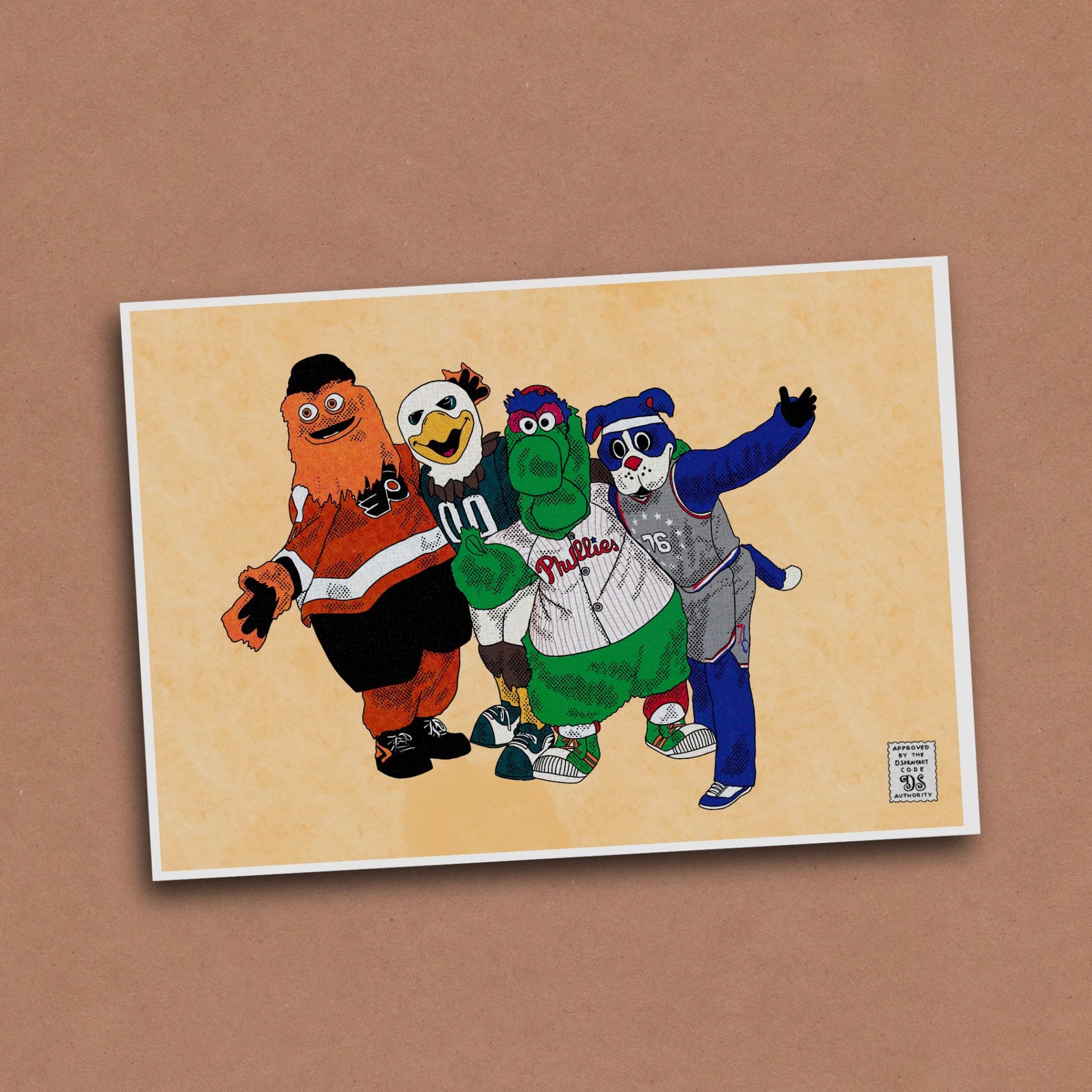 Philly Mascots Group Comic Art - Etsy