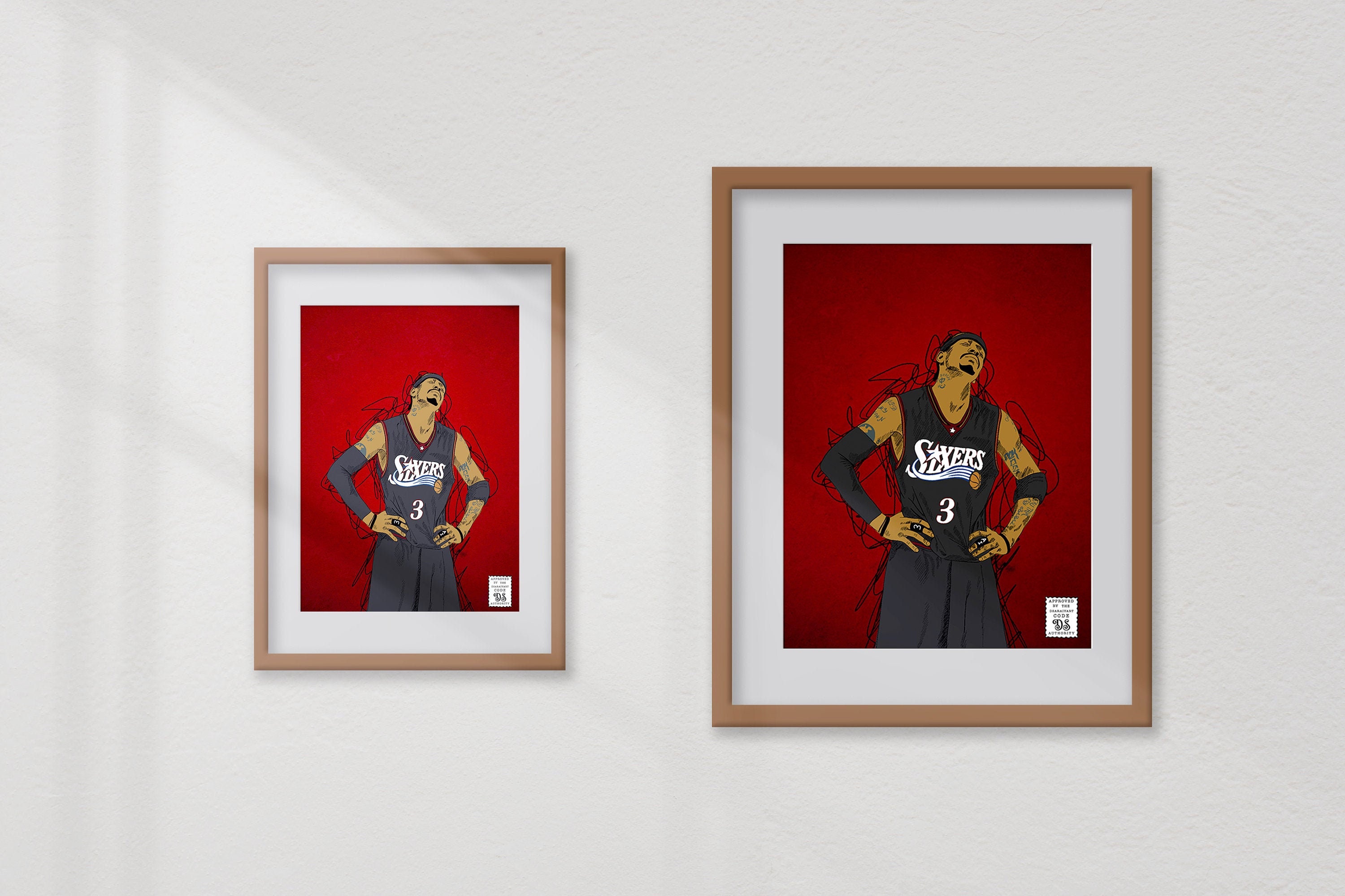 Allen Iverson Philadelphia 76ers Digital Artwork PRINT - Etsy