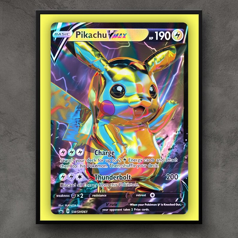 Pikachu VMAX Poster: Trendy Gamer Room Decor (digital Download) - Etsy