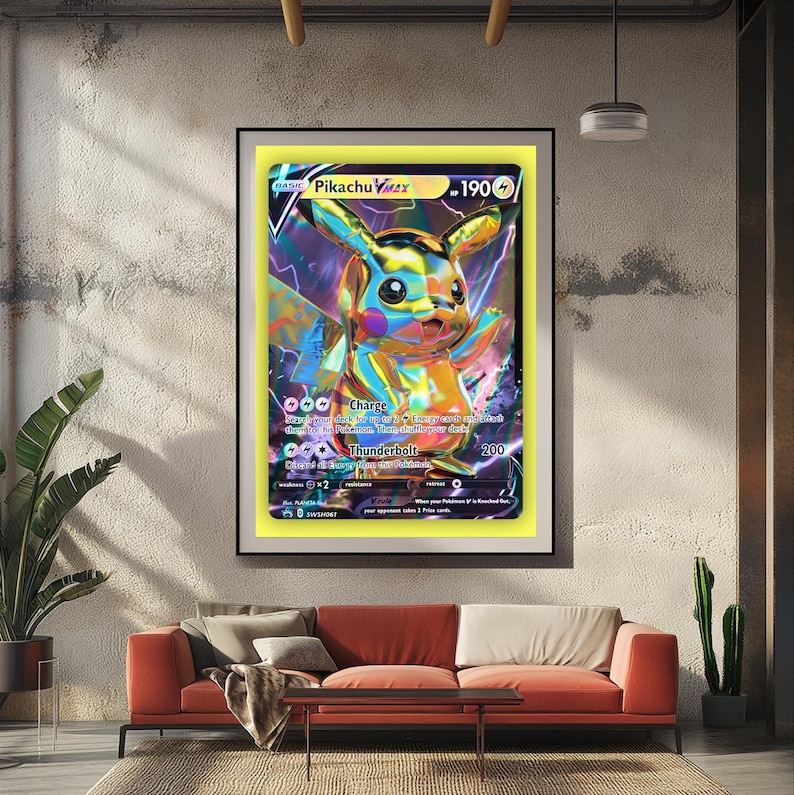 Pikachu VMAX Poster: Trendy Gamer Room Decor (digital Download) - Etsy