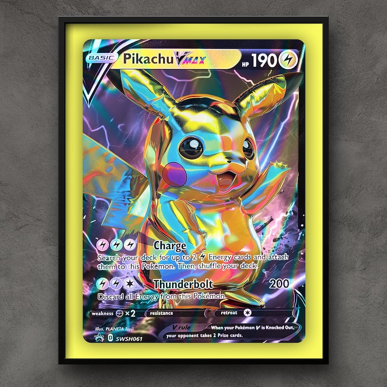 Pikachu VMAX Digital Poster File - Etsy