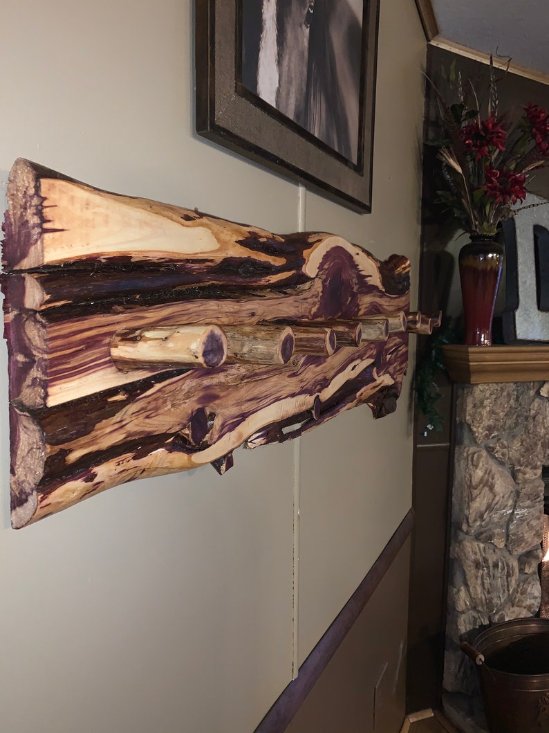 Live Edge Cedar Hat Rack, Rustic, Handmade, - Etsy