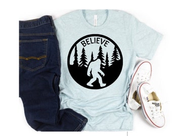 Funny SASS-SQUATCH Sasquatch BELIEVE T-shirt Bigfoot Gift Sass Sassy ...