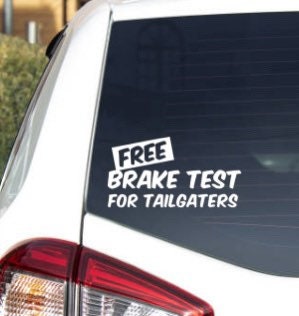 Free Brake Check Decal, Car Decal, Car Sticker, Truck Decal, Vinyl ...