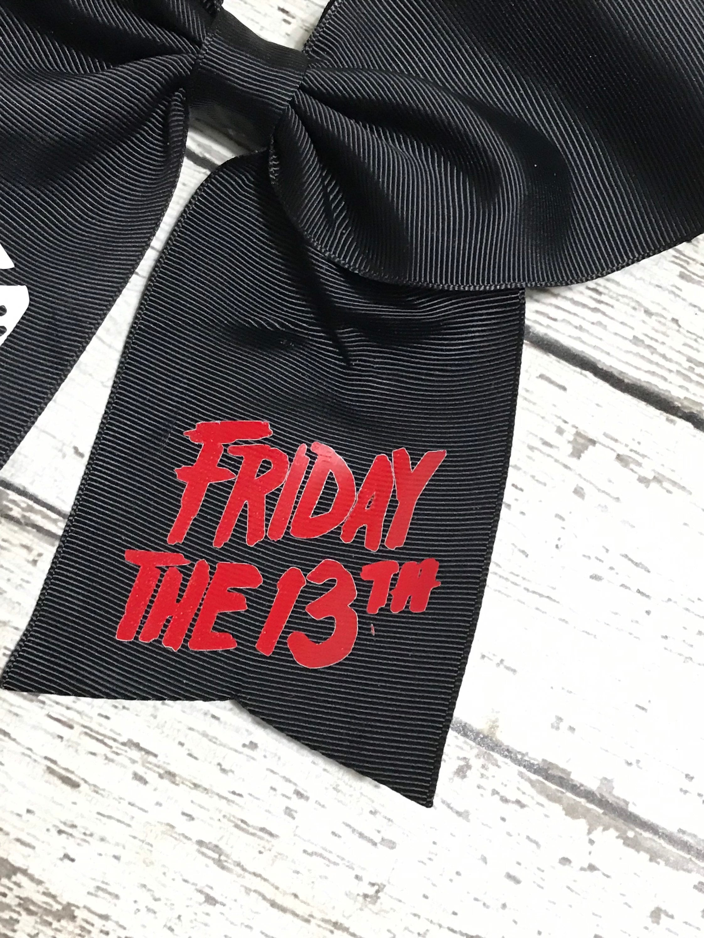 Friday 13th, Horror Fan, Horror Hair Bow, Hockey Mask Hair Bow, Scary ...