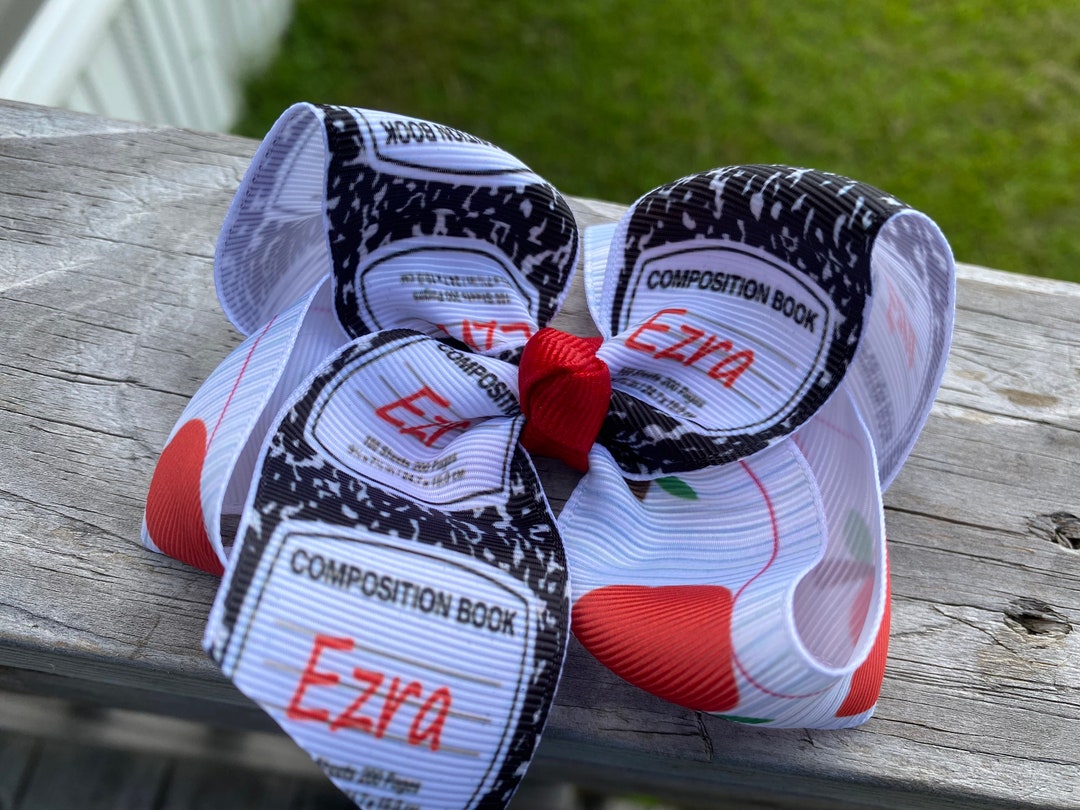 Composition Notebook Back to School Hair Bow - Etsy