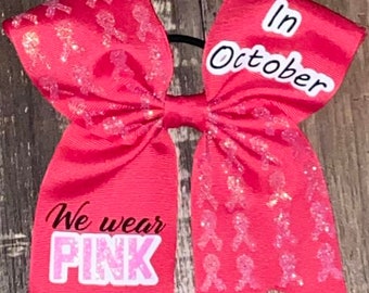 Breast Cancer Awareness Cheer Bows Team Cheer Bows Awareness Cheer Bows ...