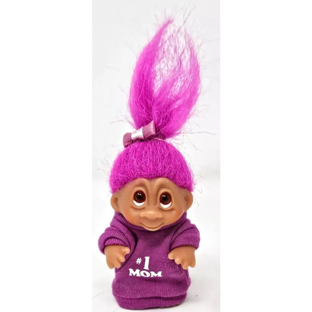 Vintage Dam 1985 Purple Hair Troll Doll #1 Mom Shirt Figure 3" - Etsy