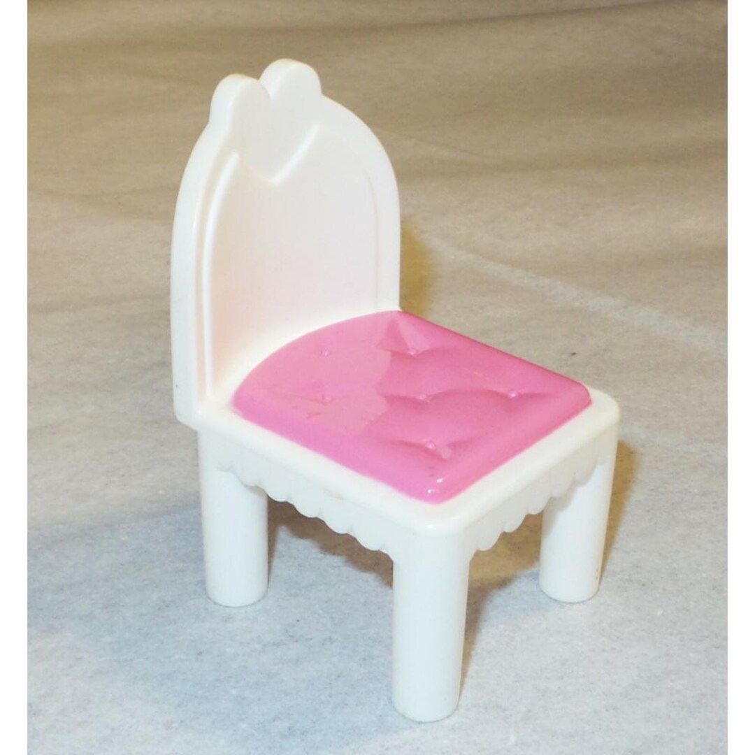 Vintage Playskool Dollhouse White Chair W/ Pink Cushion! - Etsy
