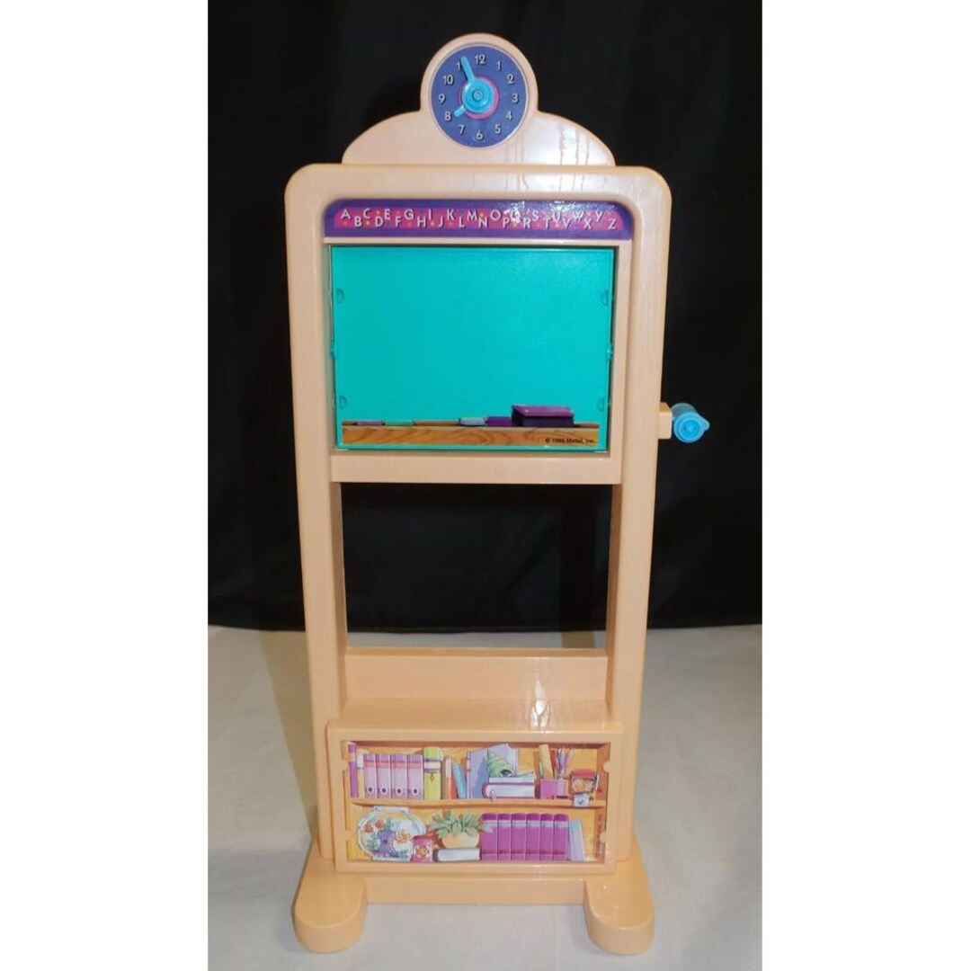 Vintage Barbie Sign Language Chalkboard W/ Pencil Sharpener & Clock ...
