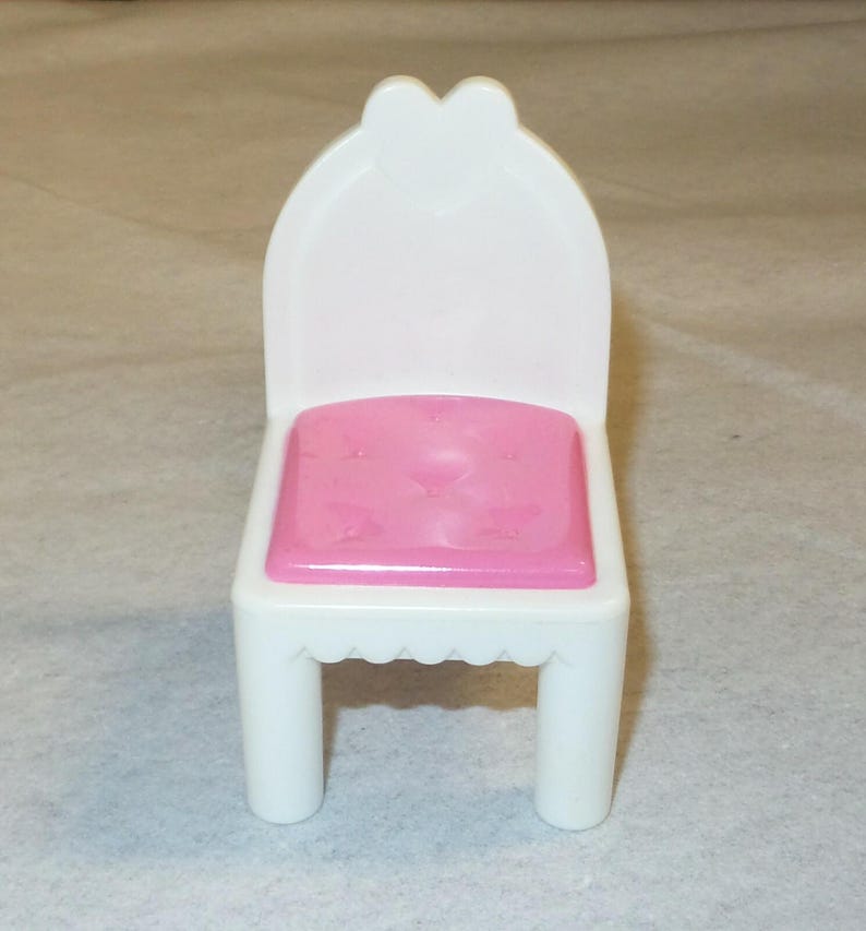 Vintage Playskool Dollhouse White Chair W/ Pink Cushion! - Etsy