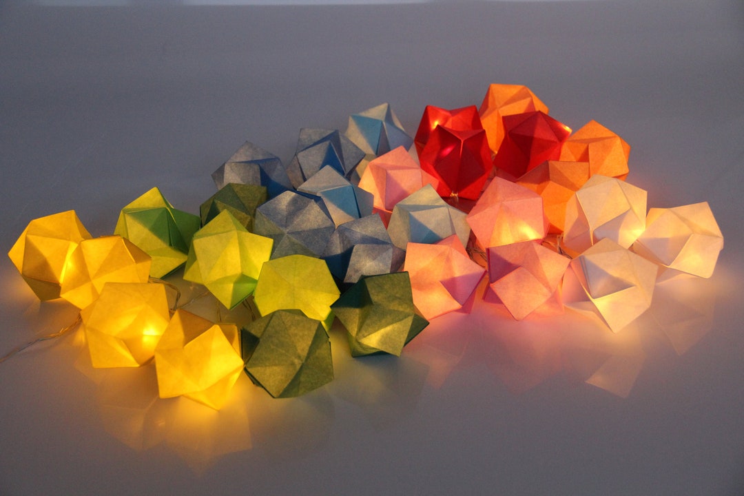 Origami STRING LIGHTS 'HAPPY BIRTHDAY' - Etsy