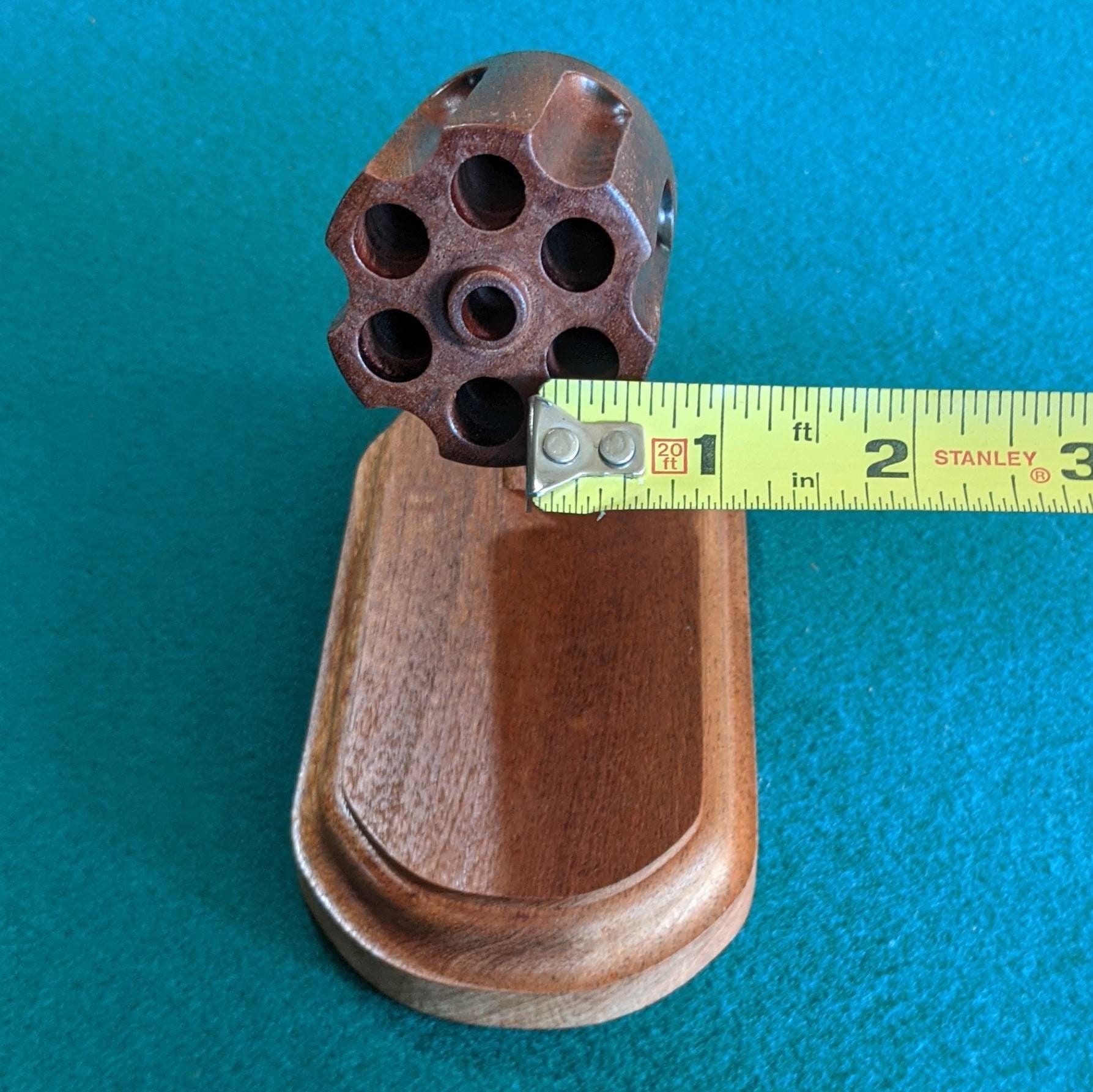 Único portalápiz / bolígrafo cilindro de revólver, hecho de Sapele ...