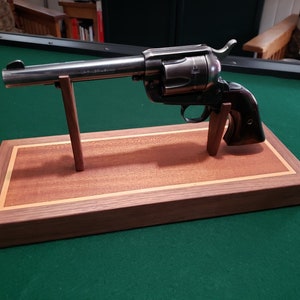 Revolver Display Stand, Gun Storage, Colt Stand, Made From Walnut ...