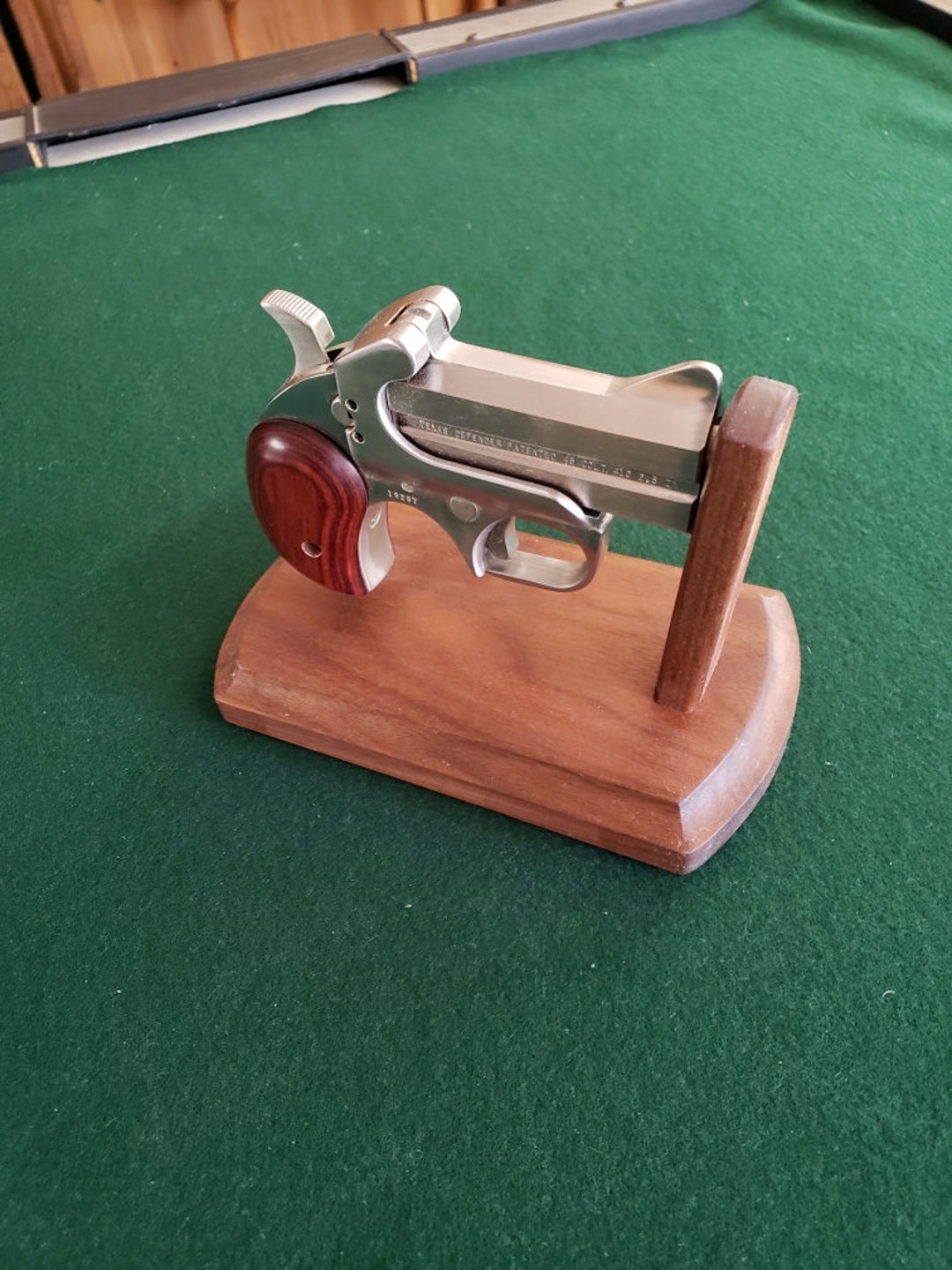 Revolver Display Stand, Gun Storage, .45 Derringer, Made From Walnut - Etsy