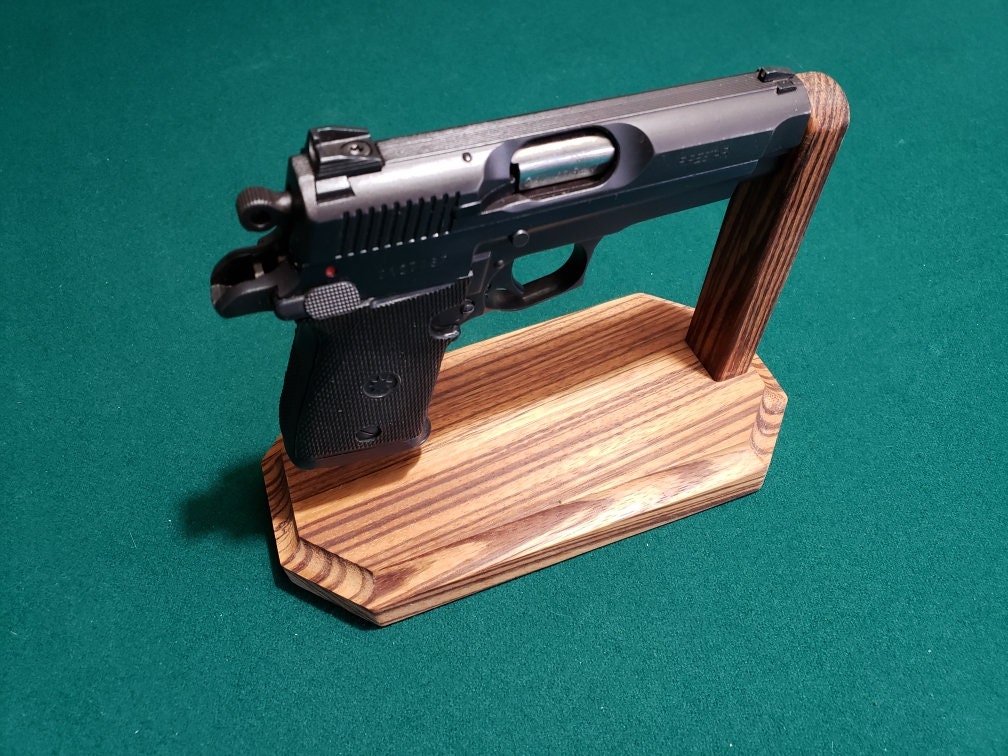 Revolver Display Stand, Gun Storage, Made From Zebrawood - Etsy