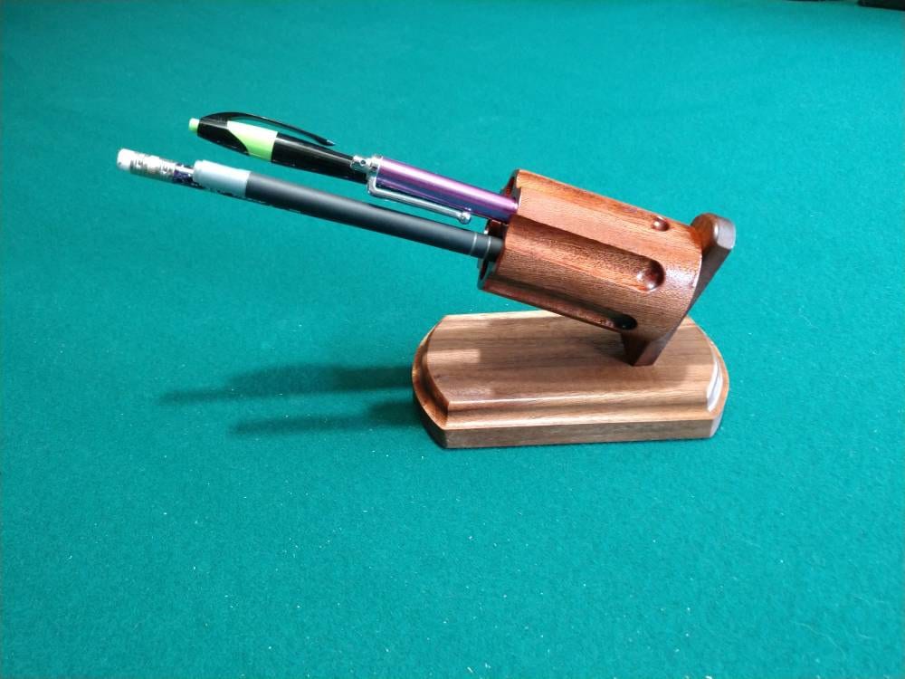 Unique Revolver Cylinder Pencil/pen Holder Made From Sapele - Etsy