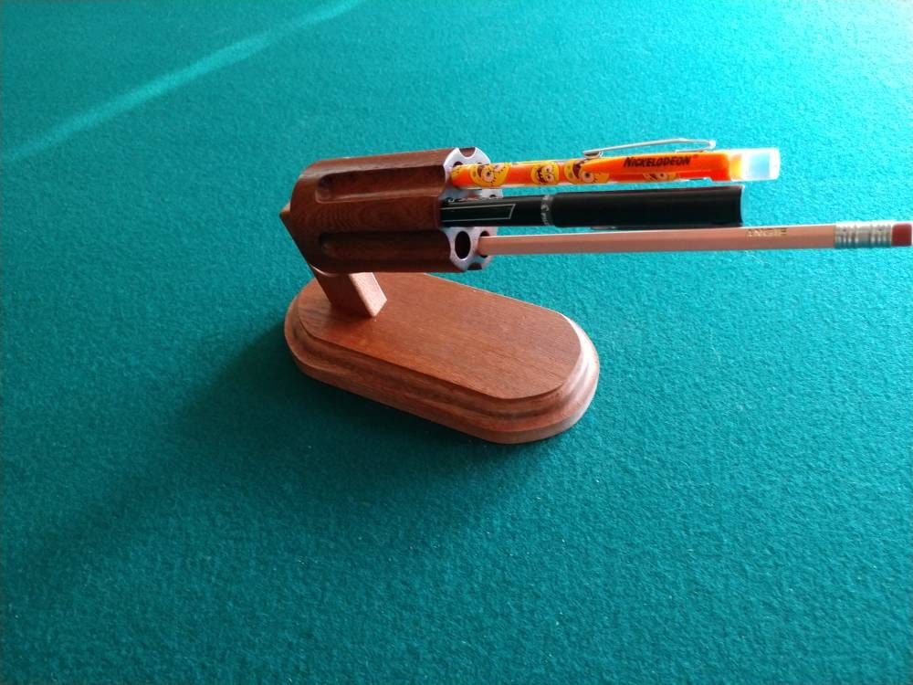 Unique Revolver Cylinder Pencil/pen Holder Made From Sapele - Etsy