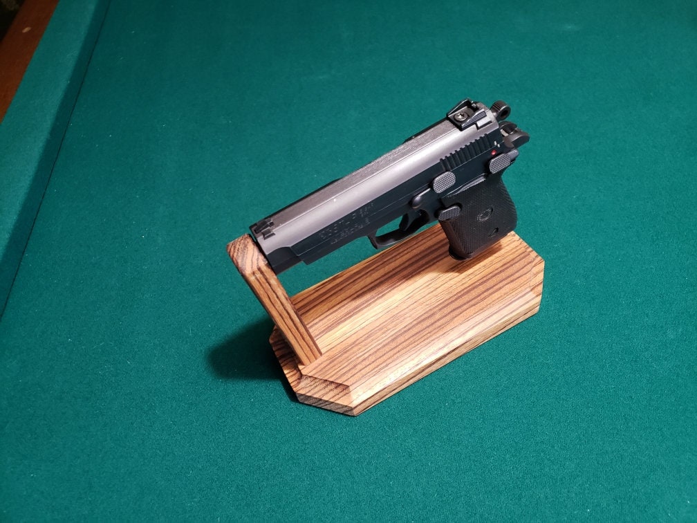 Revolver Display Stand, Gun Storage, Made From Zebrawood - Etsy