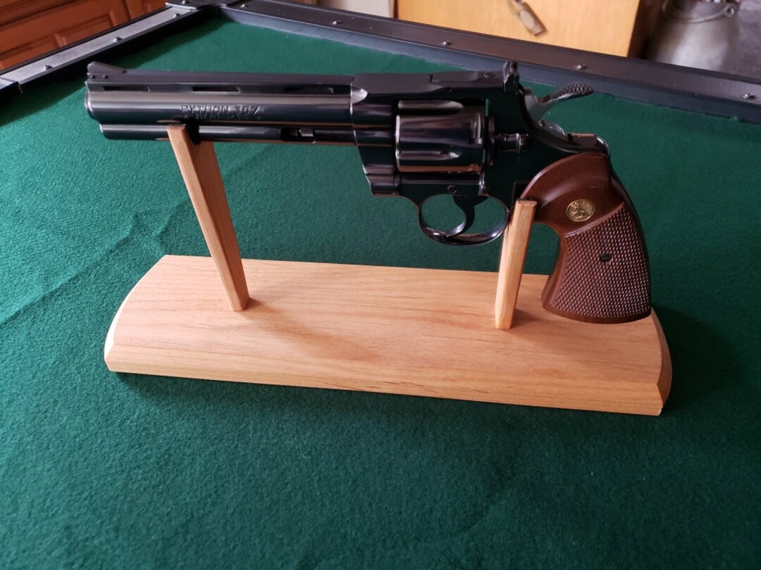 Revolver Display Stand, Gun Storage, Colt Python, Made From Alder - Etsy