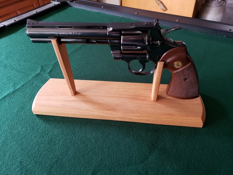 Revolver Display Stand, Gun Storage, Colt Python, Made From Alder - Etsy