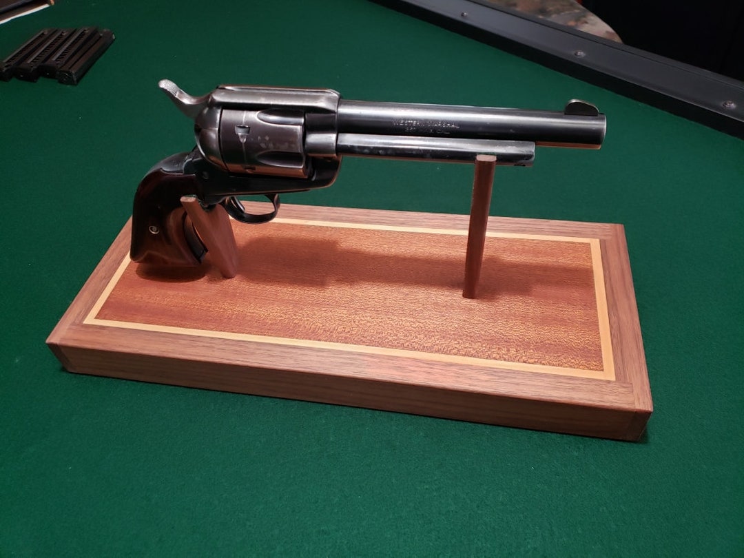 Revolver Display Stand, Gun Storage, Colt Stand, Made From Walnut ...