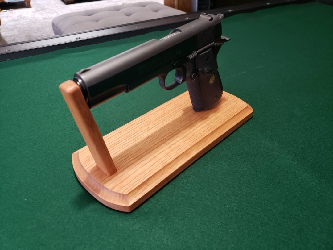 1911 Display Stand, Gun Storage, Made From Red Oak - Etsy