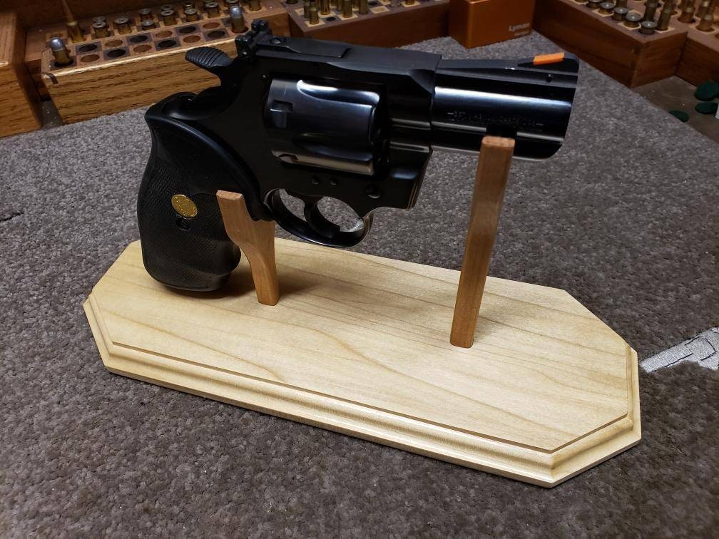 Revolver Display Stand, Gun Storage, Colt King Cobra, Made From Poplar ...