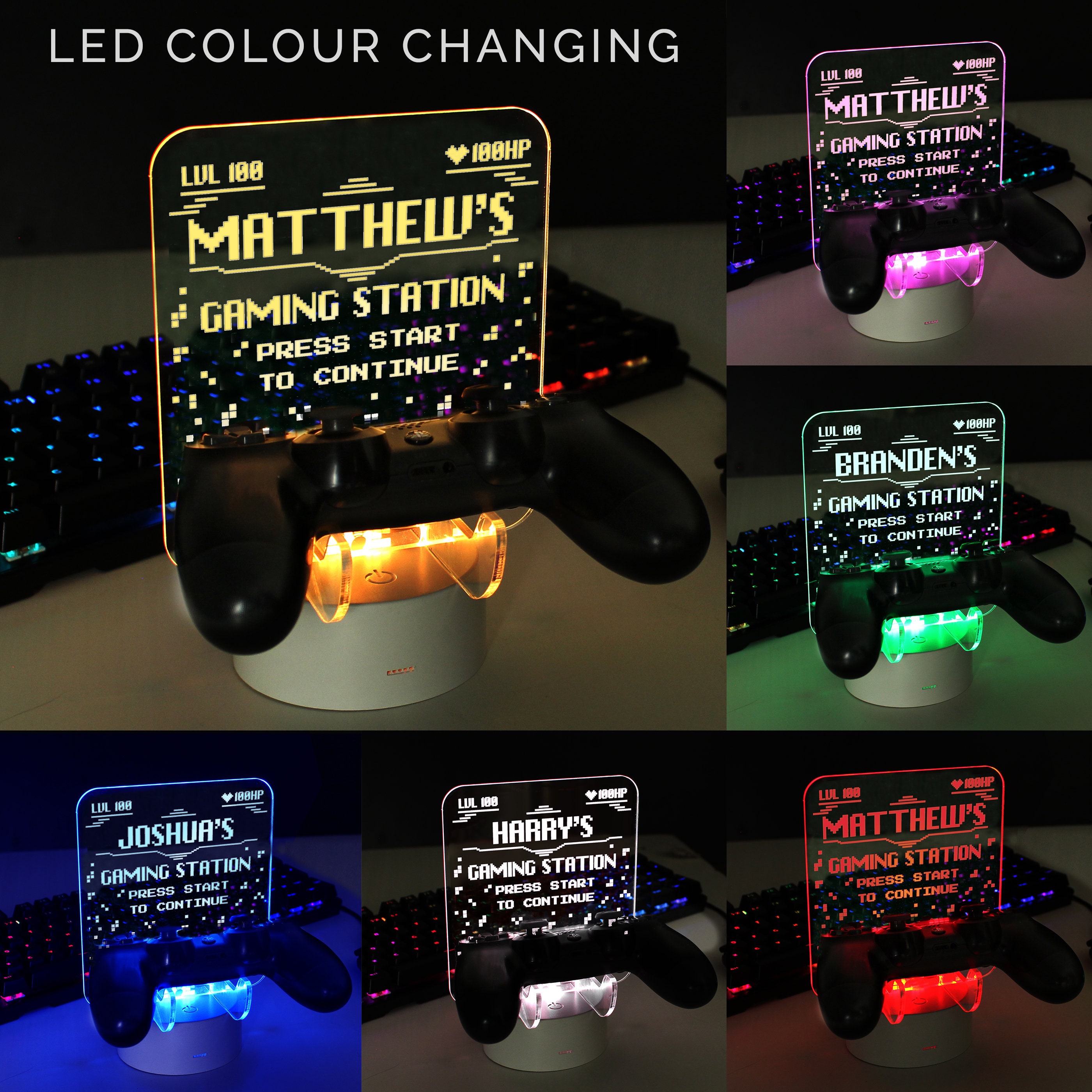 Gaming Controller Stand Light Colour Changing Comtroller - Etsy UK