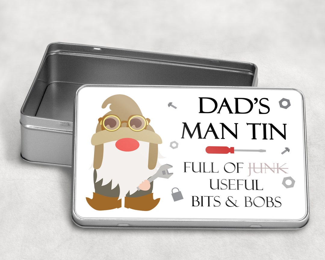 Man Tin Personalised Junk Useful Storage Tin Box . Gonk Tin, Man Box ...