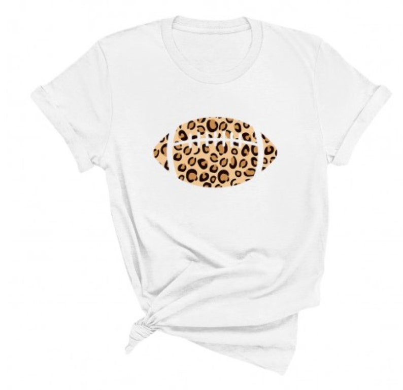 Leopard Print Football T-shirt – Tailgate Tee - Etsy