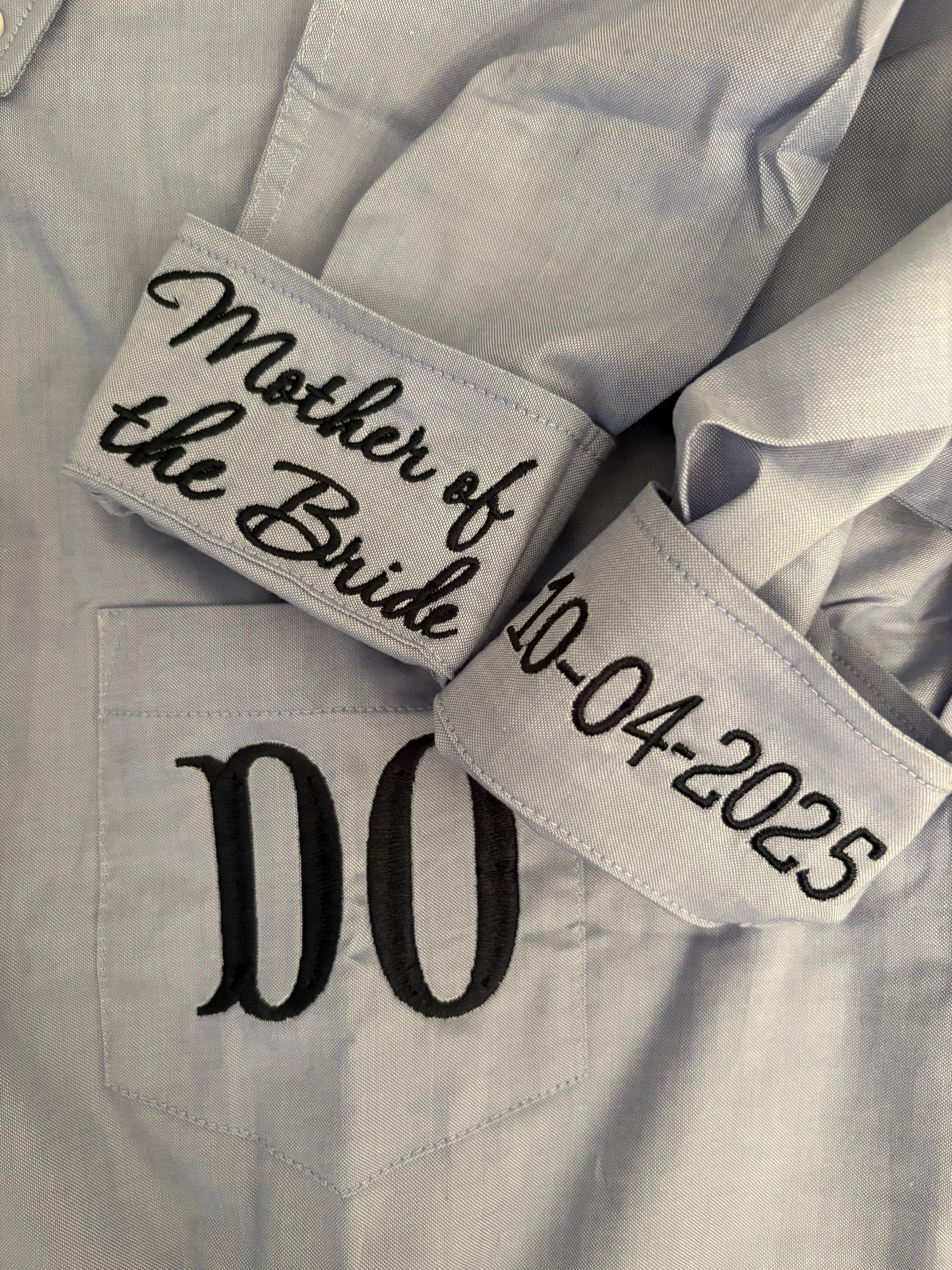 Monogrammed Oxford Shirt, Bridal Party Getting Ready Shirt - Etsy
