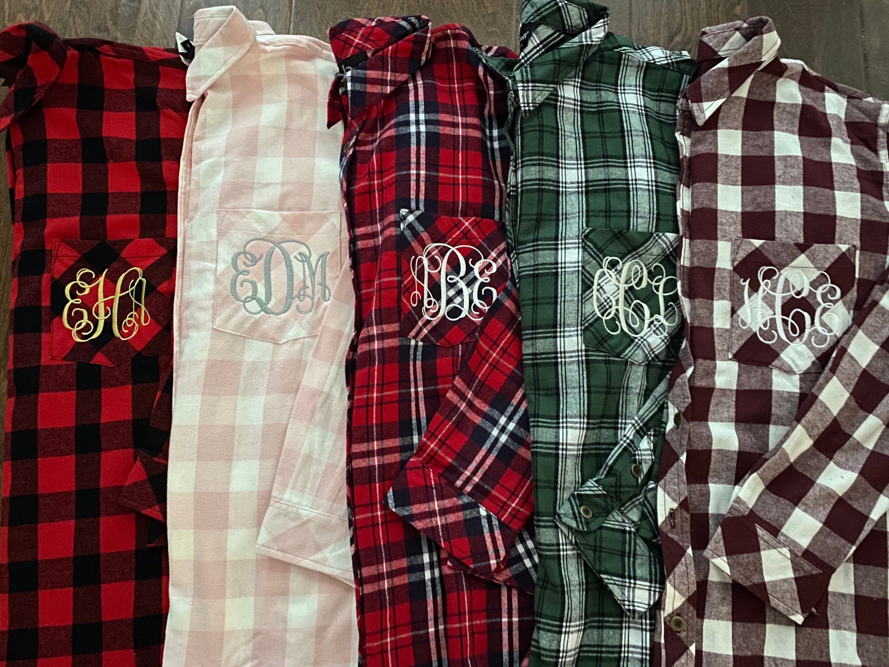 Monogrammed Flannel Shirt Custom Flannel Shirt | Etsy