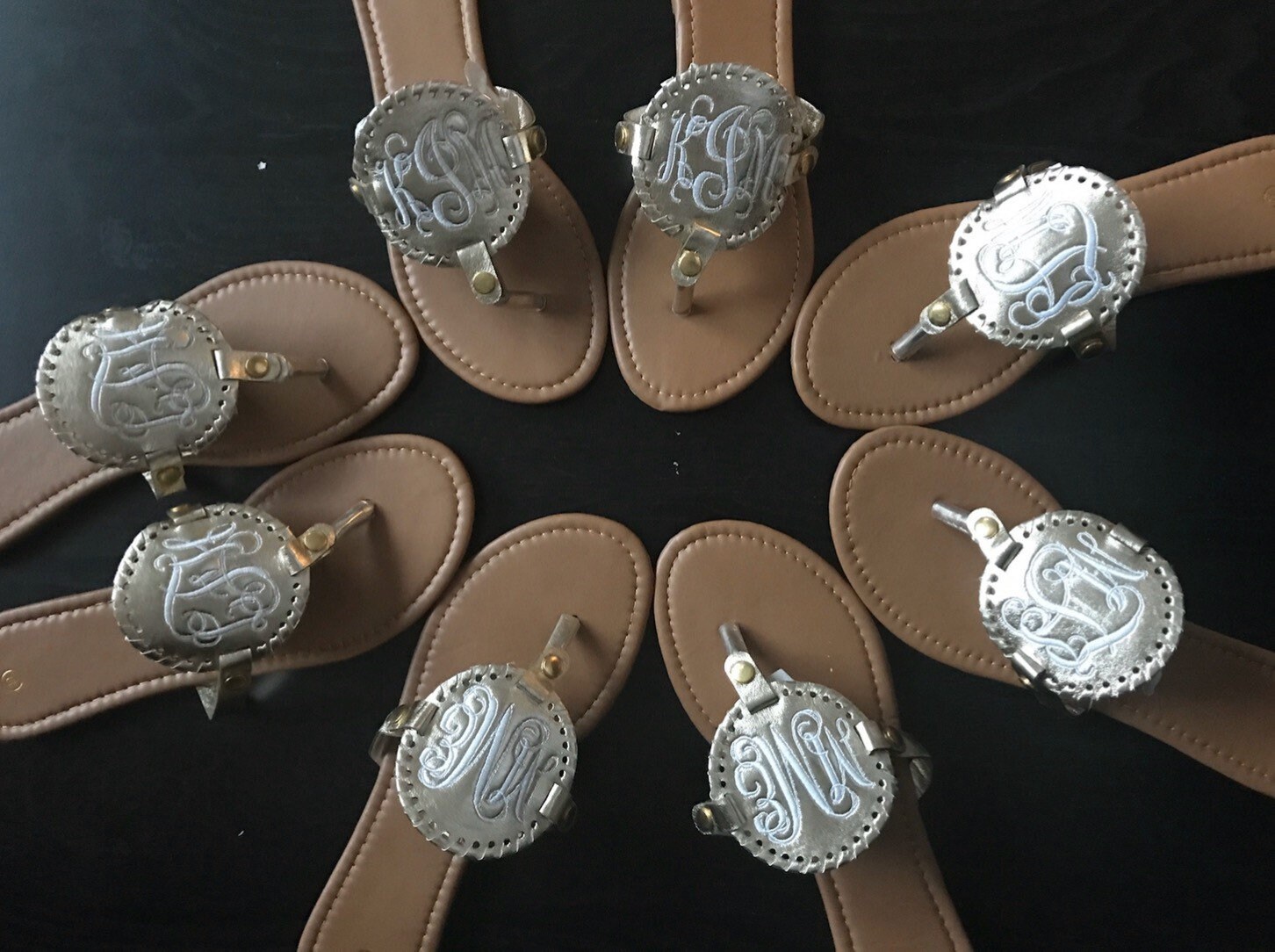 Personalized Medallion Sandals/ Medallion Sandals/ Monogrammed | Etsy