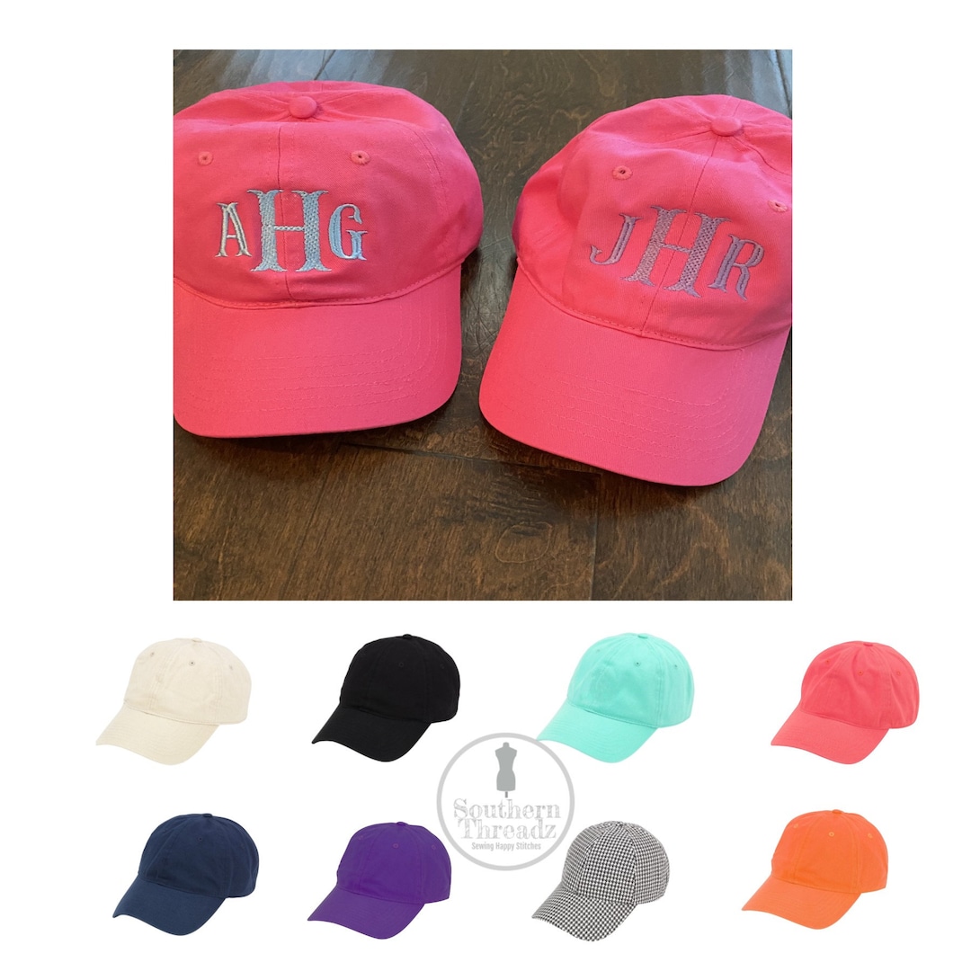 Monogrammed Hat Monogrammed Ball Cap Monogrammed Baseball - Etsy