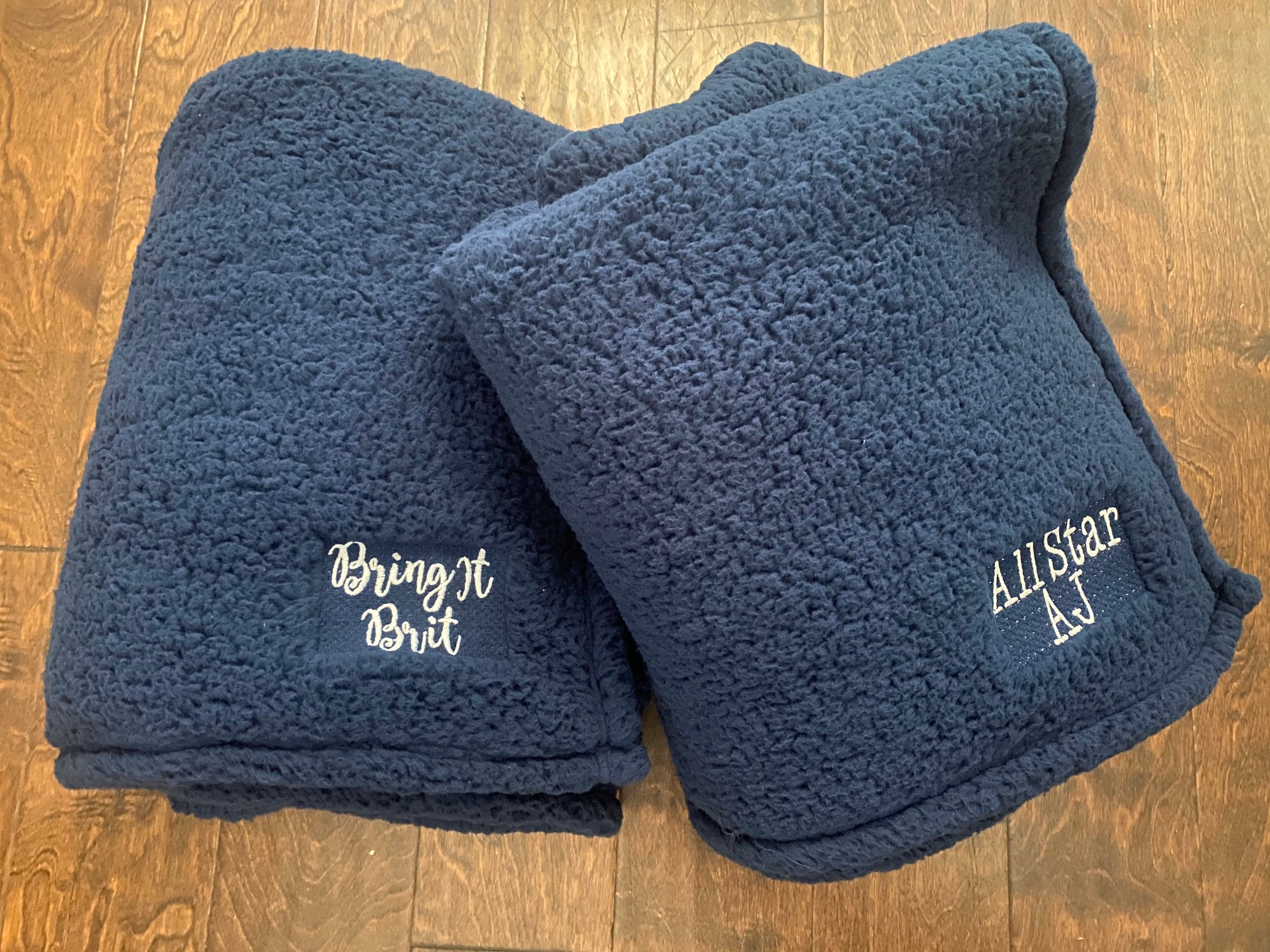Personalized Sherpa Throw Blanket/ Monogrammed Sherpa Blanket | Etsy
