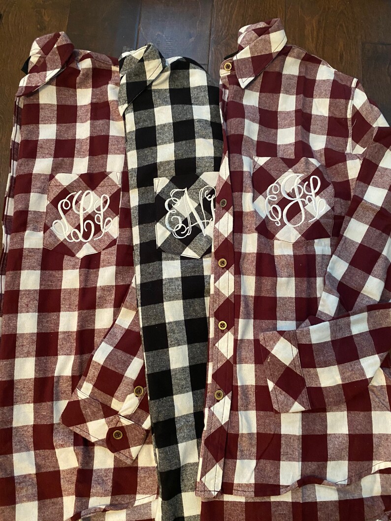 Monogrammed Flannel Shirt Custom Flannel Shirt | Etsy