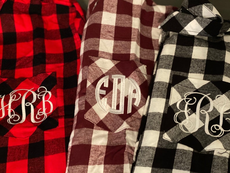 Monogrammed Flannel Shirt Custom Flannel Shirt | Etsy