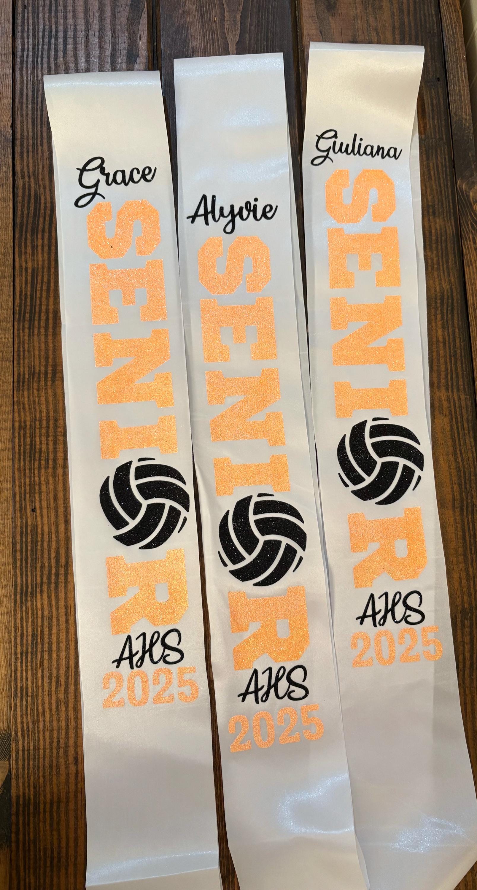 Personalized Senior Sash - Custom Senior Sports Sash - Cheer Sash ...