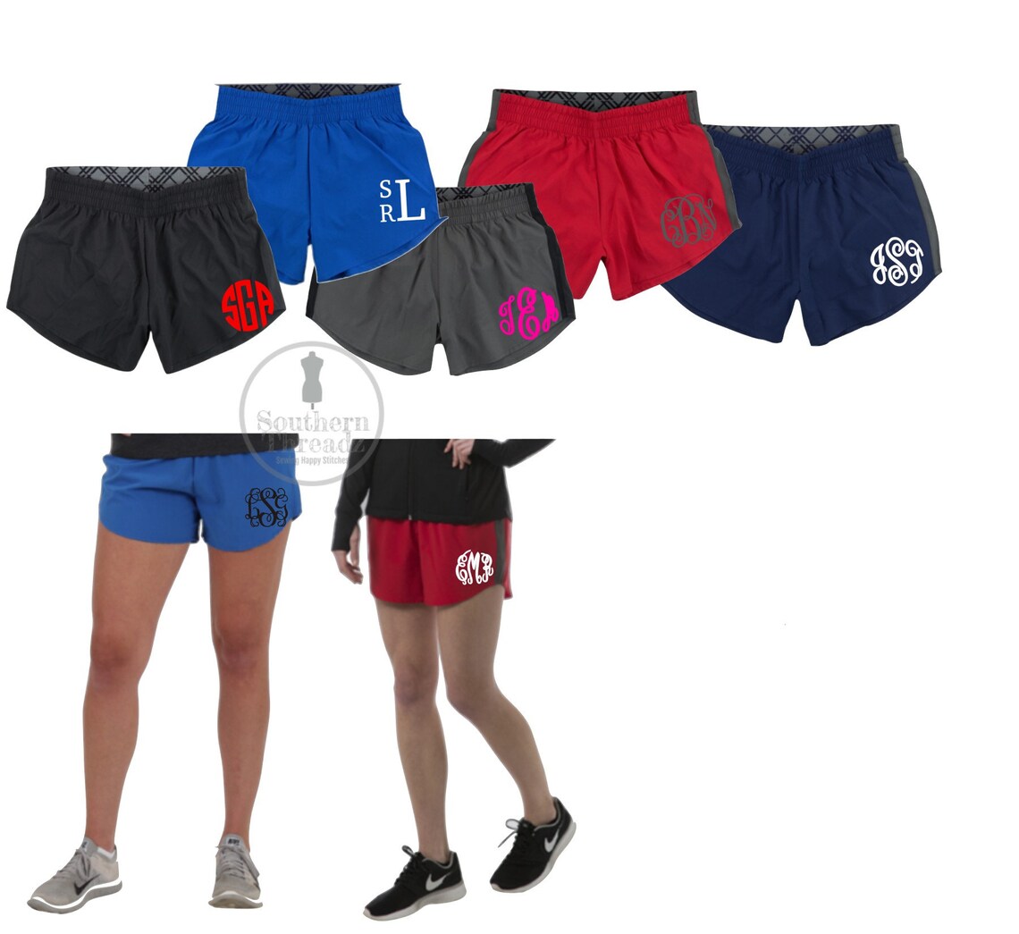 Monogrammed Shorts Monogram Workout Shorts Monogram - Etsy